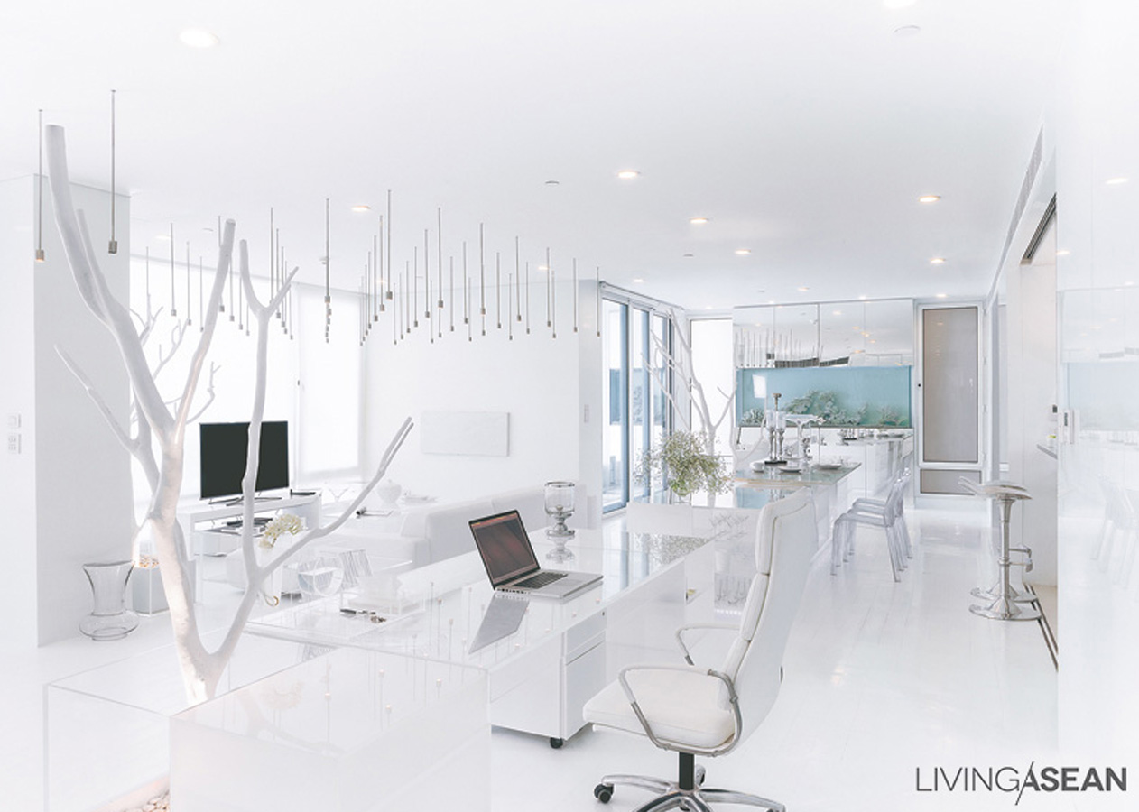 White and Bright: A Glowing White Home /// Living ASEAN