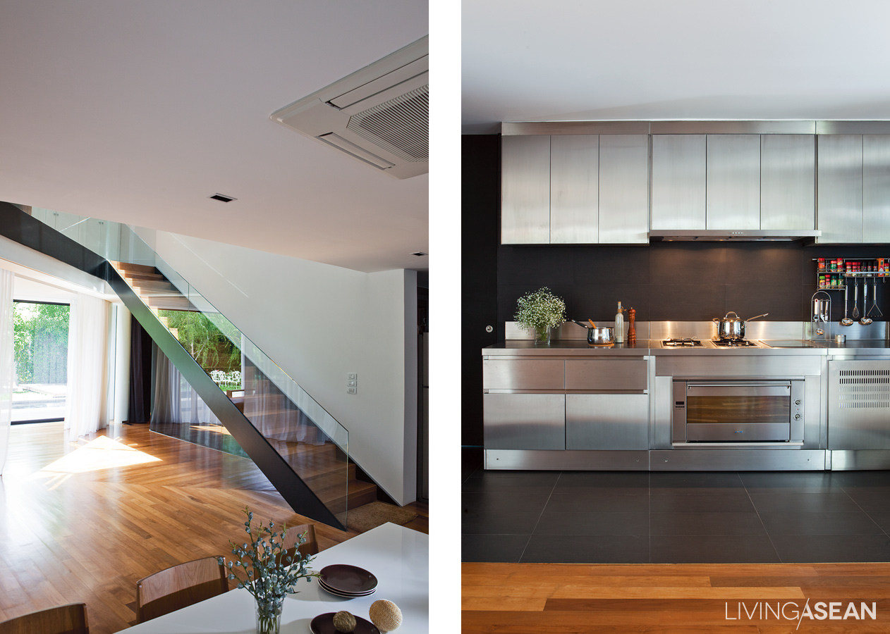 Baan Moom: Modern House with Triangular-Shaped Design / Living Asean