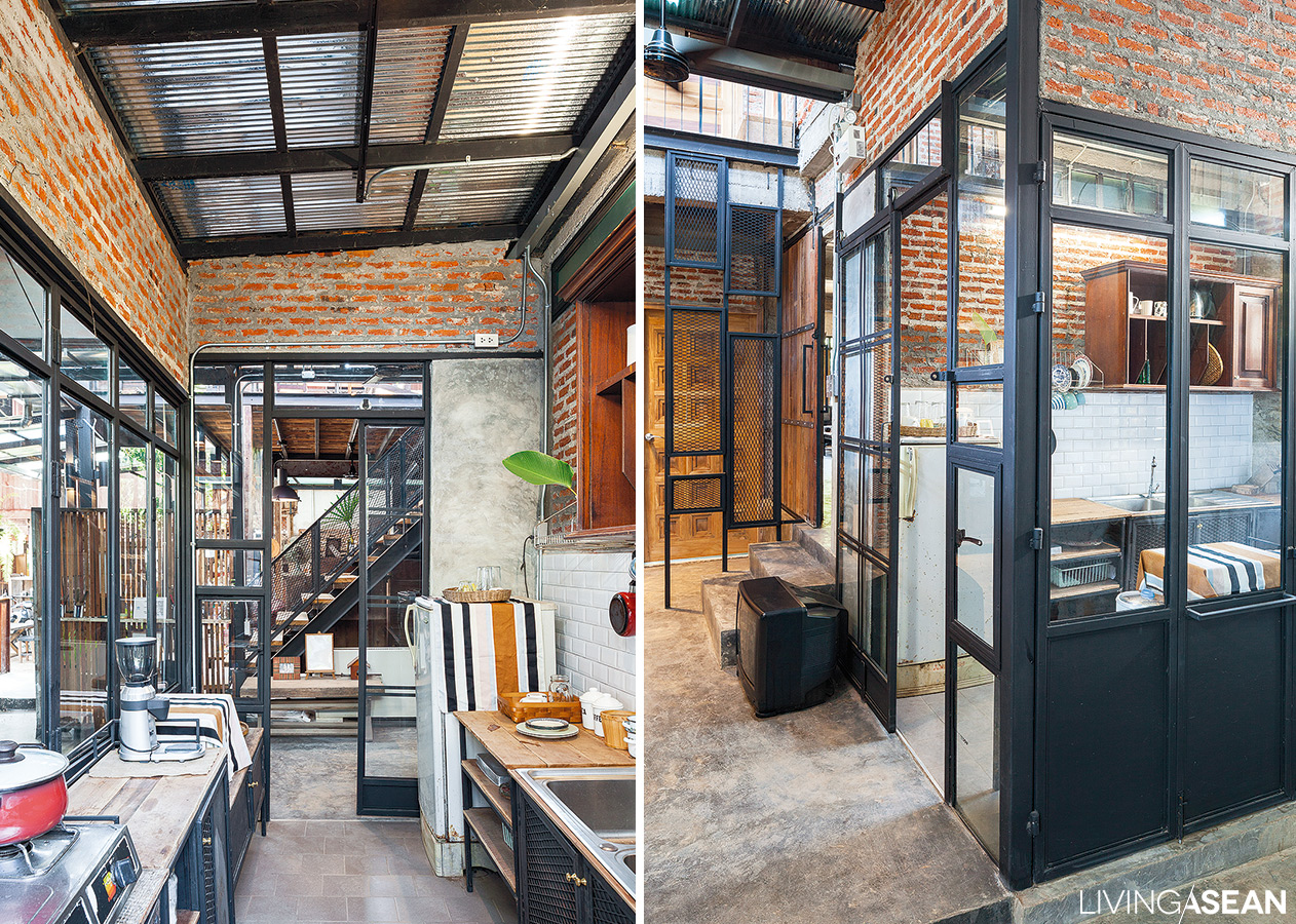 Loft-style home built out of much older Thai houses. /// Living Asean