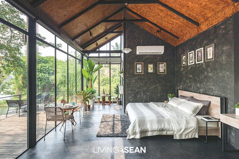 Mountains, River, Shady Trees and a Riverside Home / Living Asean