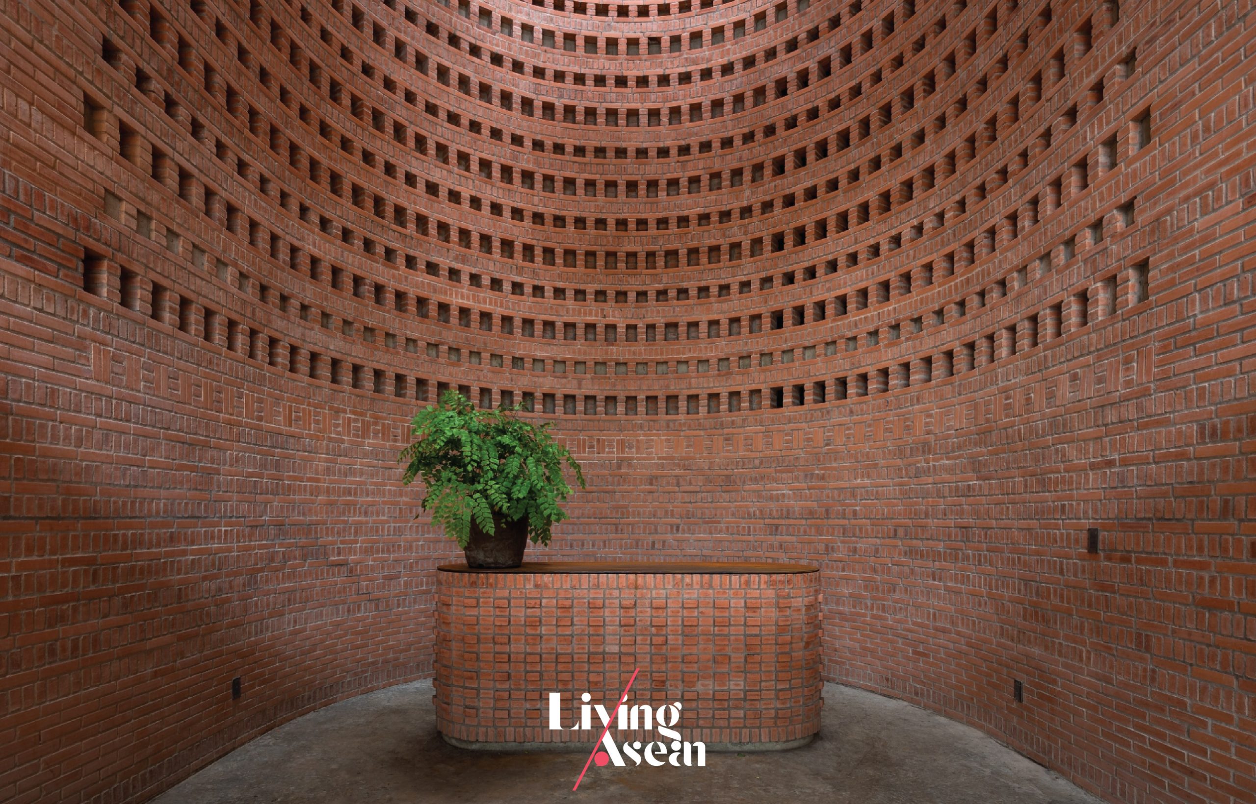Premier Office: A Nature-Inspired Brick Office Design / Living Asean