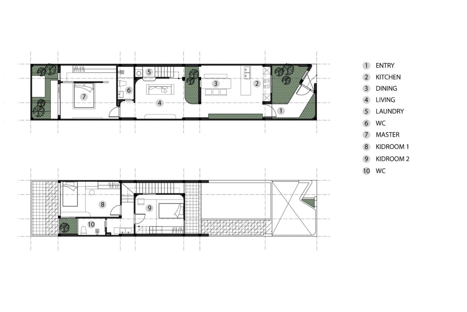 Nhà Voi 7 Gardens House: Small Size House with Greenery / Living Asean