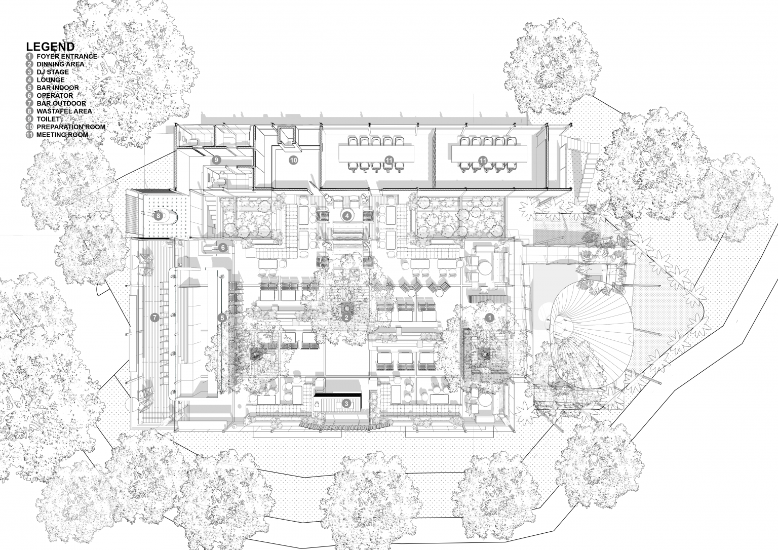 Stalk Jakarta, the Tree-Hugger Bar: Where a Bar Merges with Nature ...