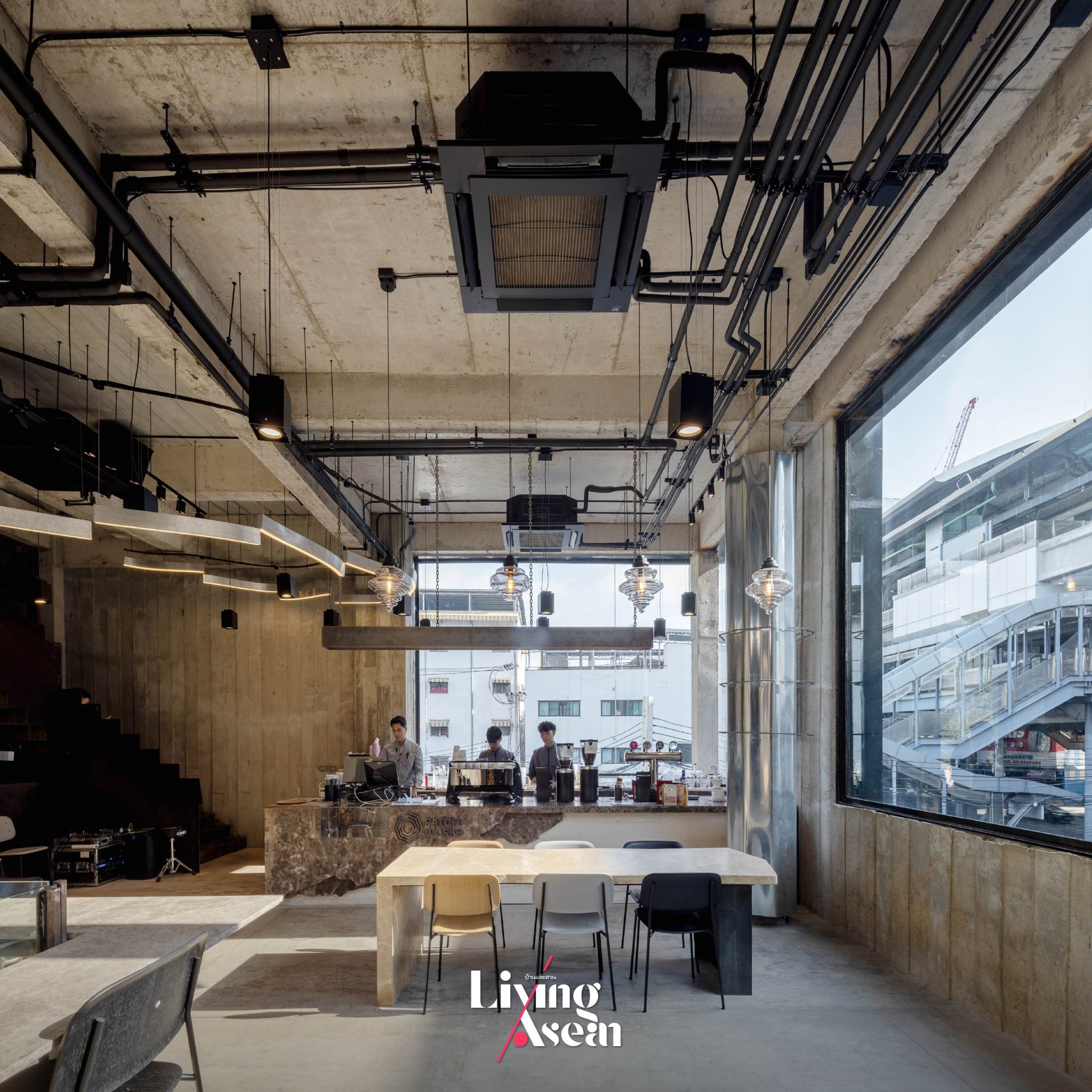 Patchworks: A Dessert Café in Brutalist Architectural Style / Living ASEAN